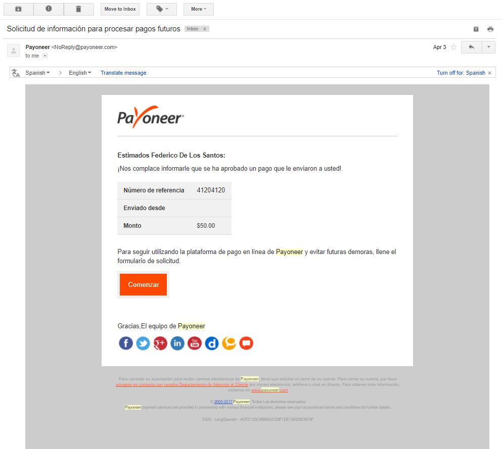 Cuidado con el Scam Payoneer - Cómo comprar en Internet